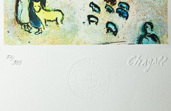 MARC CHAGALL - 'Winter' - hand numbered limited editi… - Gem