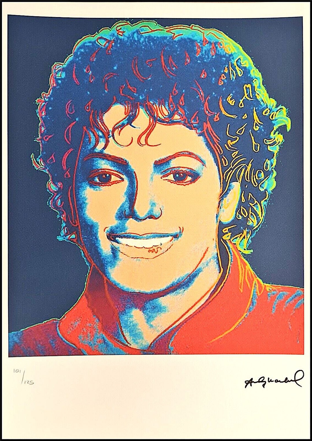 ANDY WARHOL - 'michael Jackson' - Hand Numbered Original Lithograph ...