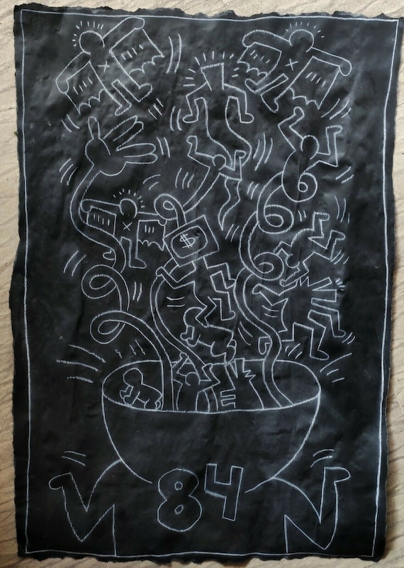 Keith Haring Subway Chalk Drawings