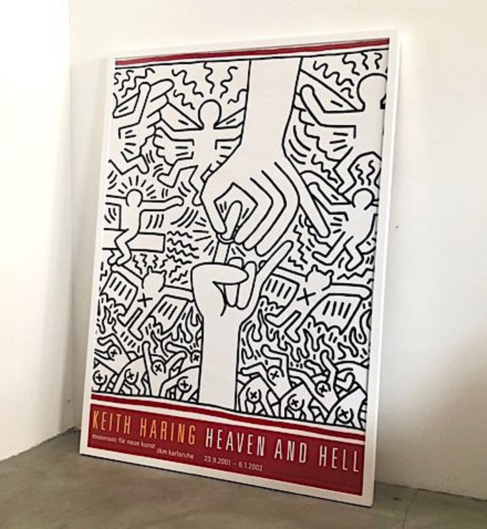 KEITH HARING - 'heaven and Hell' - Original Exhibition Poster - C2001 ...