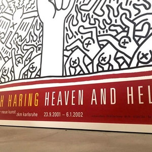 KEITH HARING - 'heaven and Hell' - Original Exhibition Poster - C2001 ...
