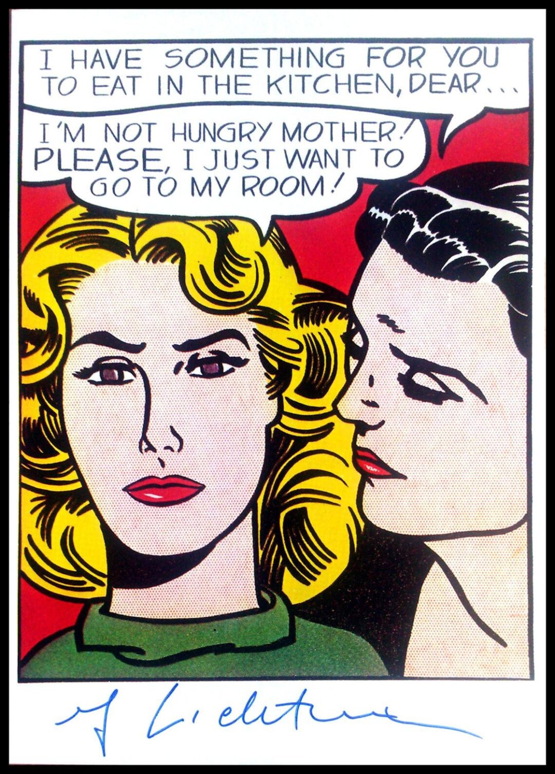 ROY LICHTENSTEIN - 'eddie' - Hand Signed Vintage Exhibition Card ...