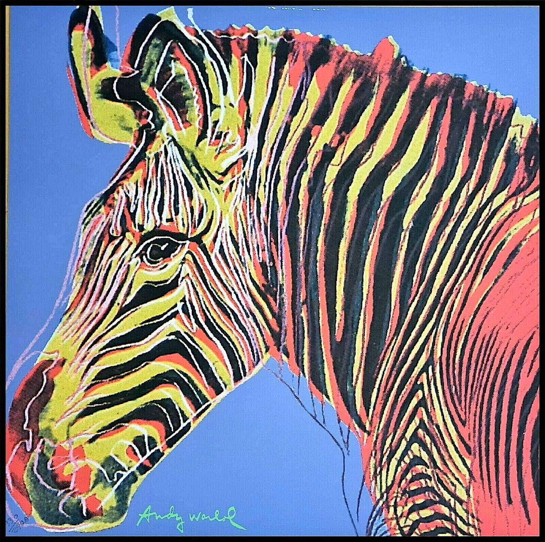 ANDY WARHOL - 'grevy's Zebra' - Hand Numbered Vintage Lithograph ...