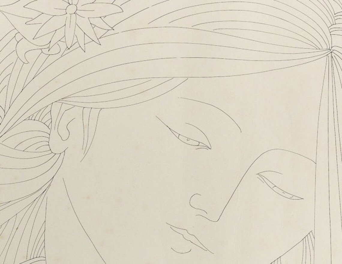 EUGENE KARLIN - Very Large Signed Original Graphite Drawing - C1960s ...