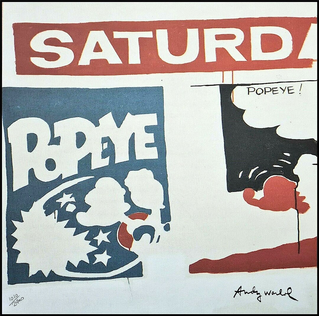 ANDY WARHOL 'popeye' Hand Numbered Vintage - Etsy