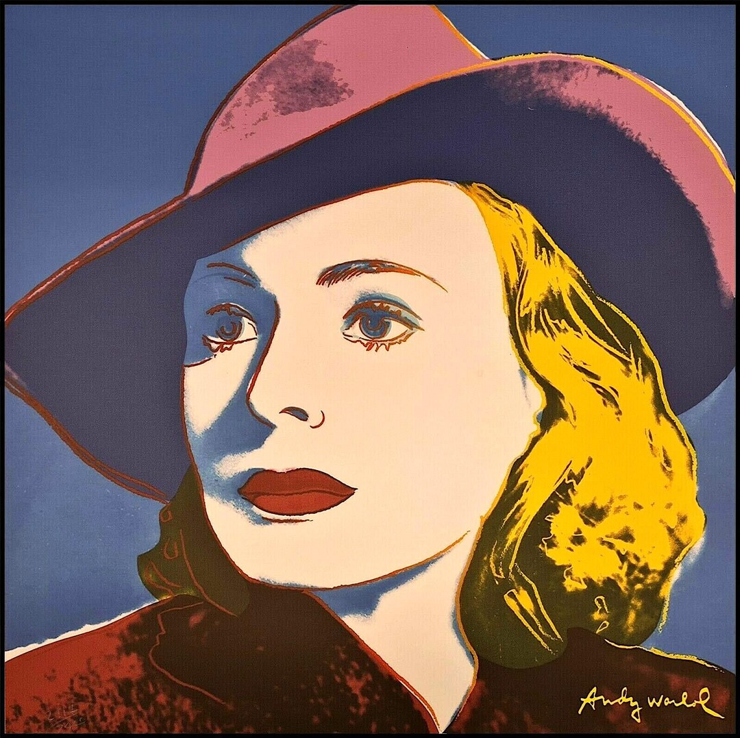 ANDY WARHOL - 'ingrid Bergman' - Hand Numbered Vintage Lithograph ...