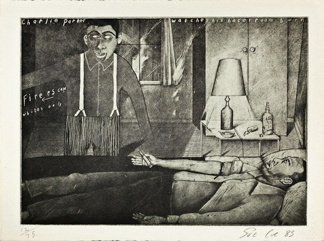 SUE COE - 'charlie Parker...' - Hand Signed & Numbered Original Etching ...