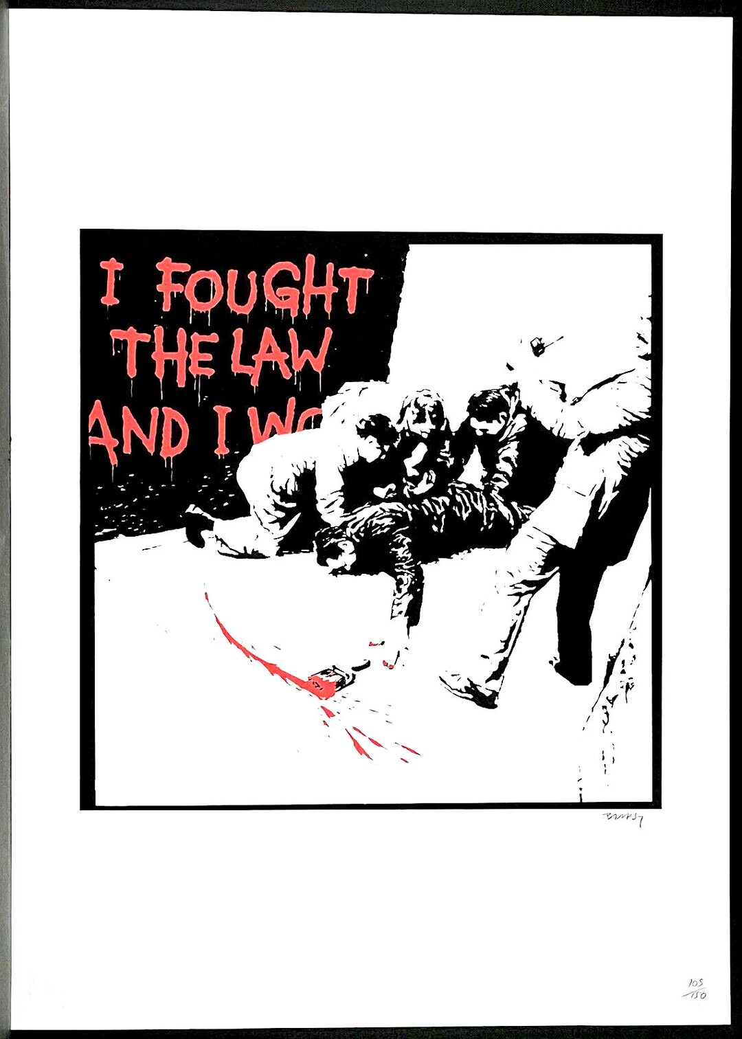 BANKSY 'I Fought the Law and Won' Hand Numbered - Etsy