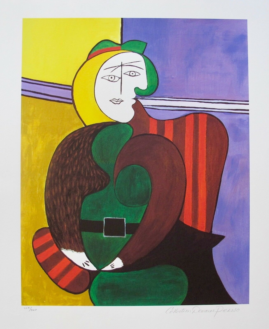 PABLO PICASSO - 'red Armchair' - Official Picasso Estate Print - C1986 ...