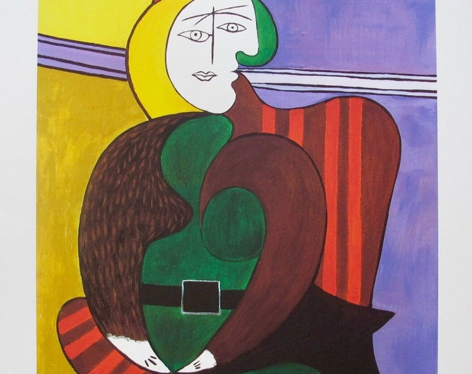 PABLO PICASSO 'red Armchair' Official Picasso Estate Print C1986 ...