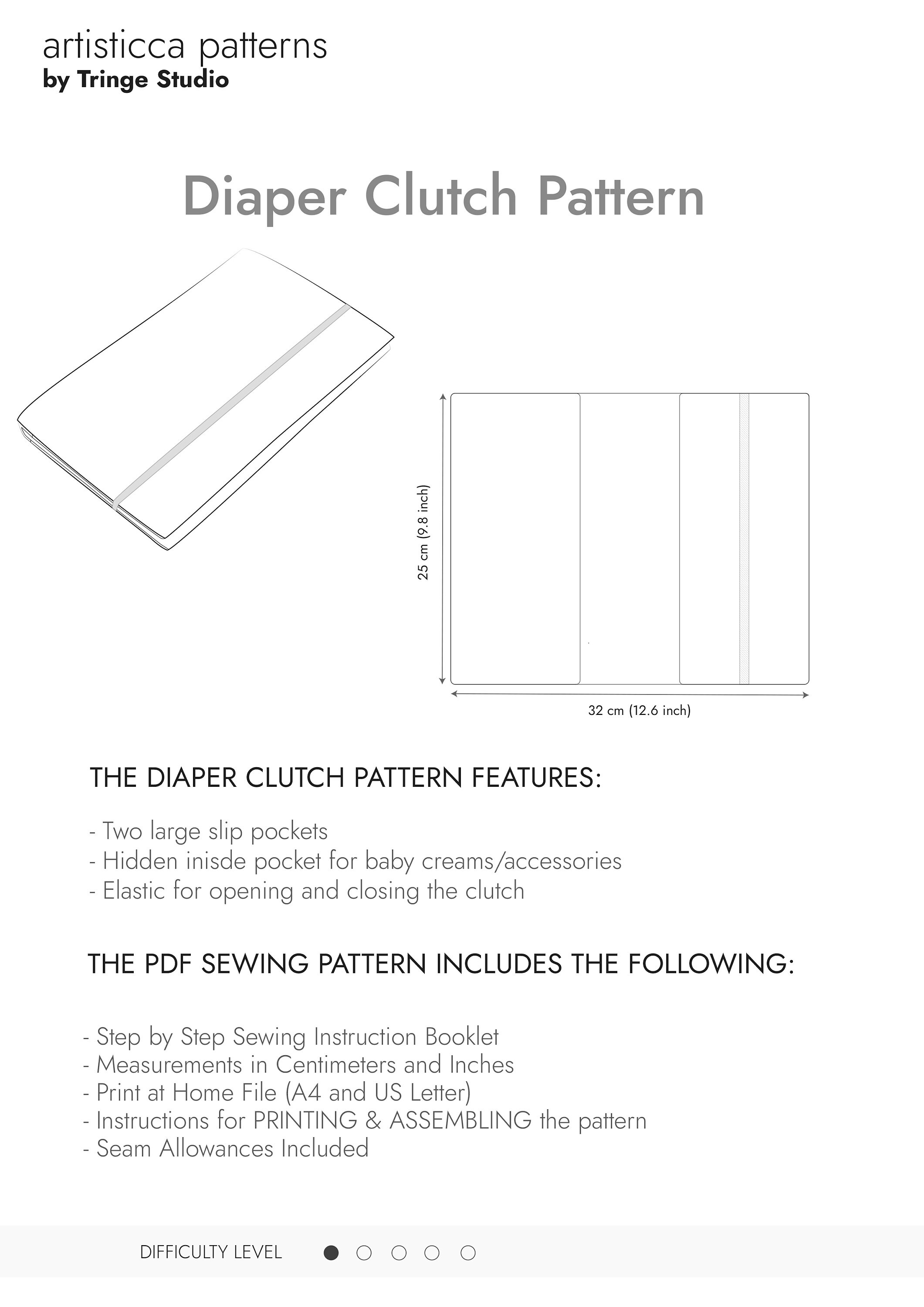 Easy Diaper Clutch Sewing Pattern Beginner-friendly Mom-to-be - Etsy