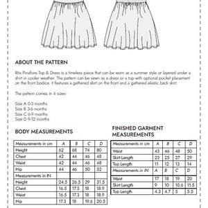 Baby Pinafore Top and Dress Pattern for 0-12 Months, Toddler Pdf ...