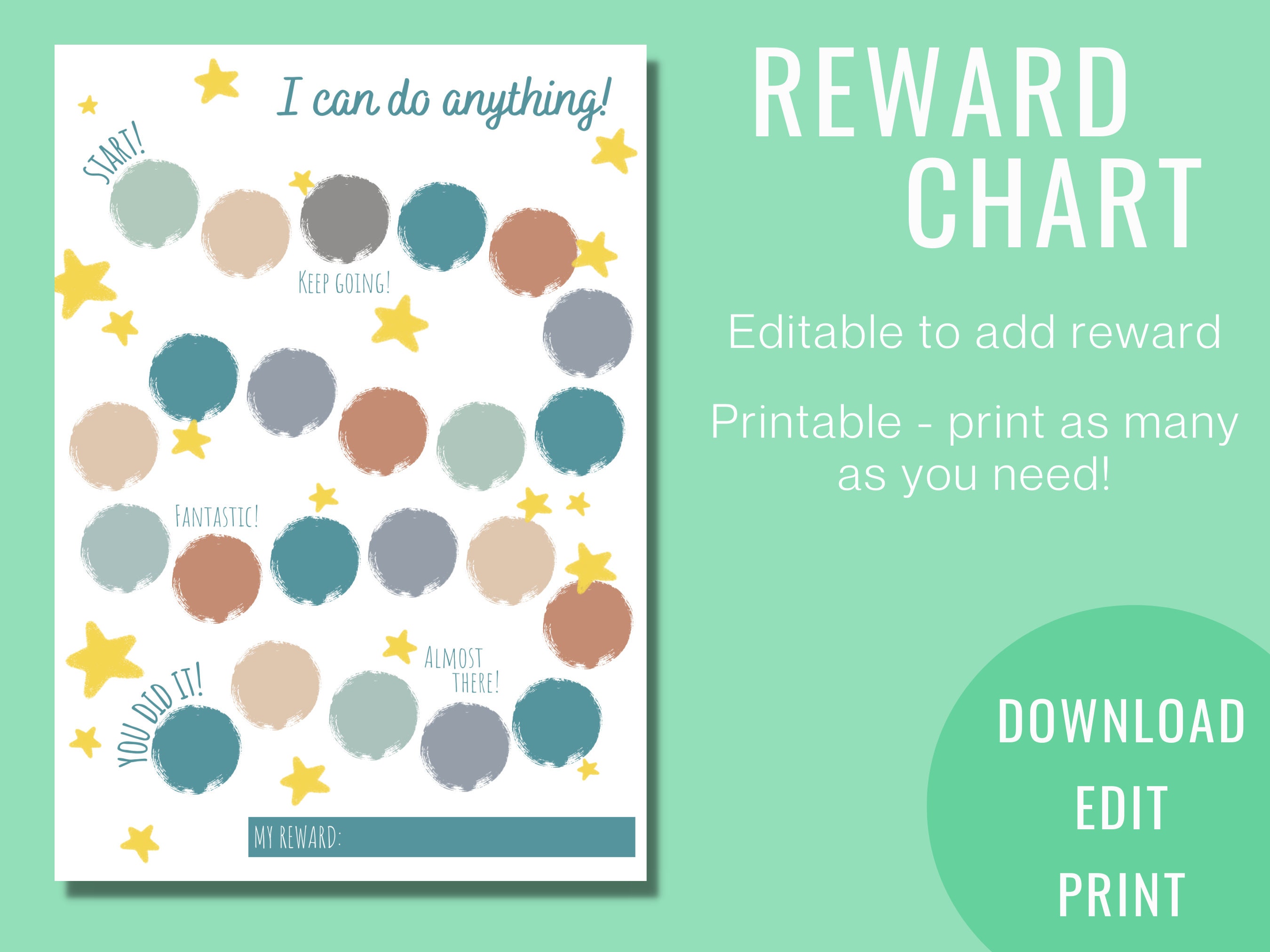 Printable Children's Reward Chart | Kids Behaviour Chart | Sticker ...