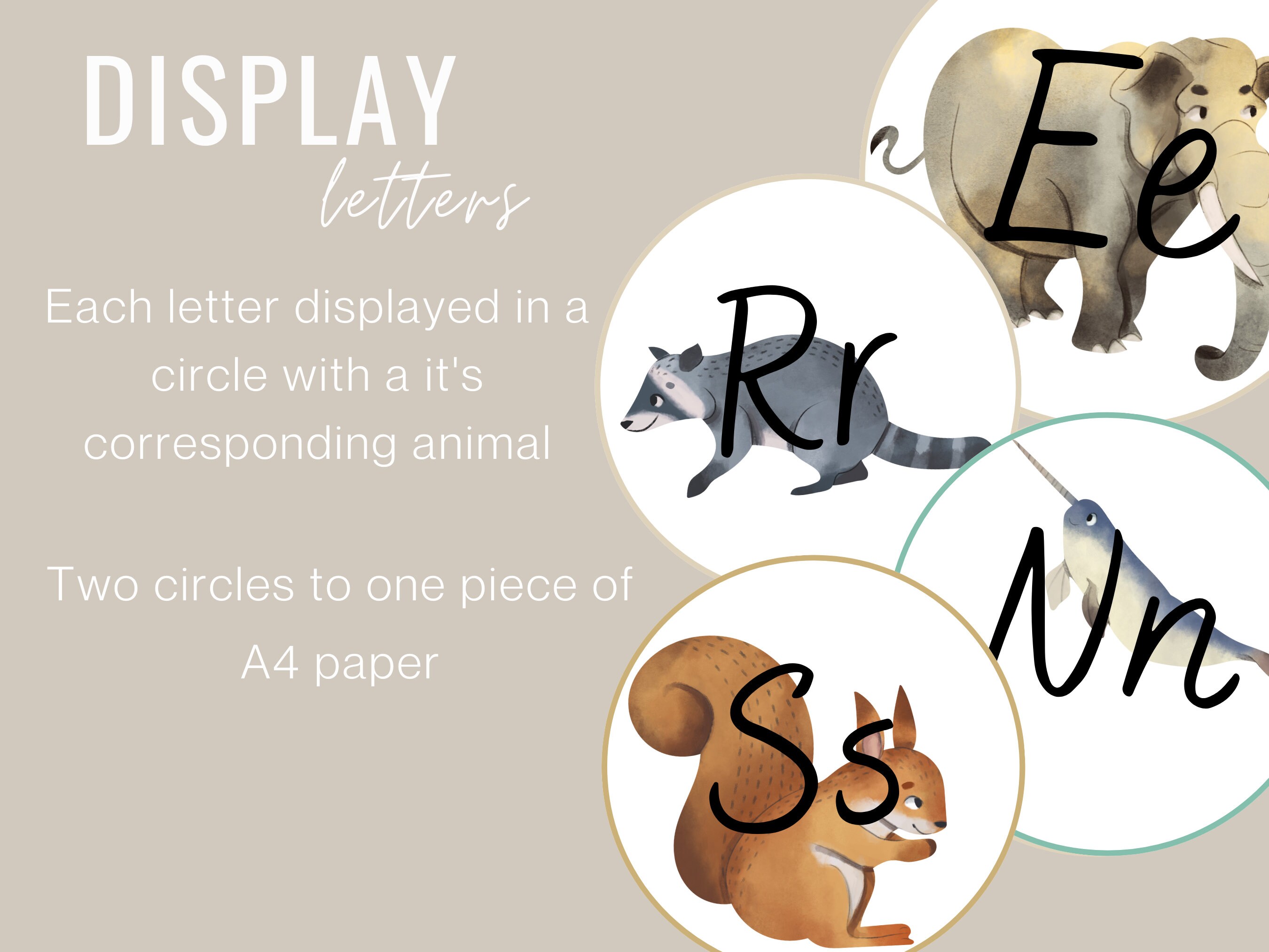 Printable Animal Alphabet Bundle | Alphabet Decor Bundle | Flashcards ...