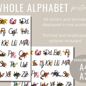 Printable Animal Alphabet Bundle | Alphabet Decor Bundle | Flashcards ...