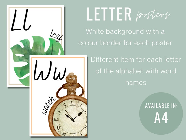 Printable Alphabet Bundle Alphabet Decor Bundle Alphabet - Etsy