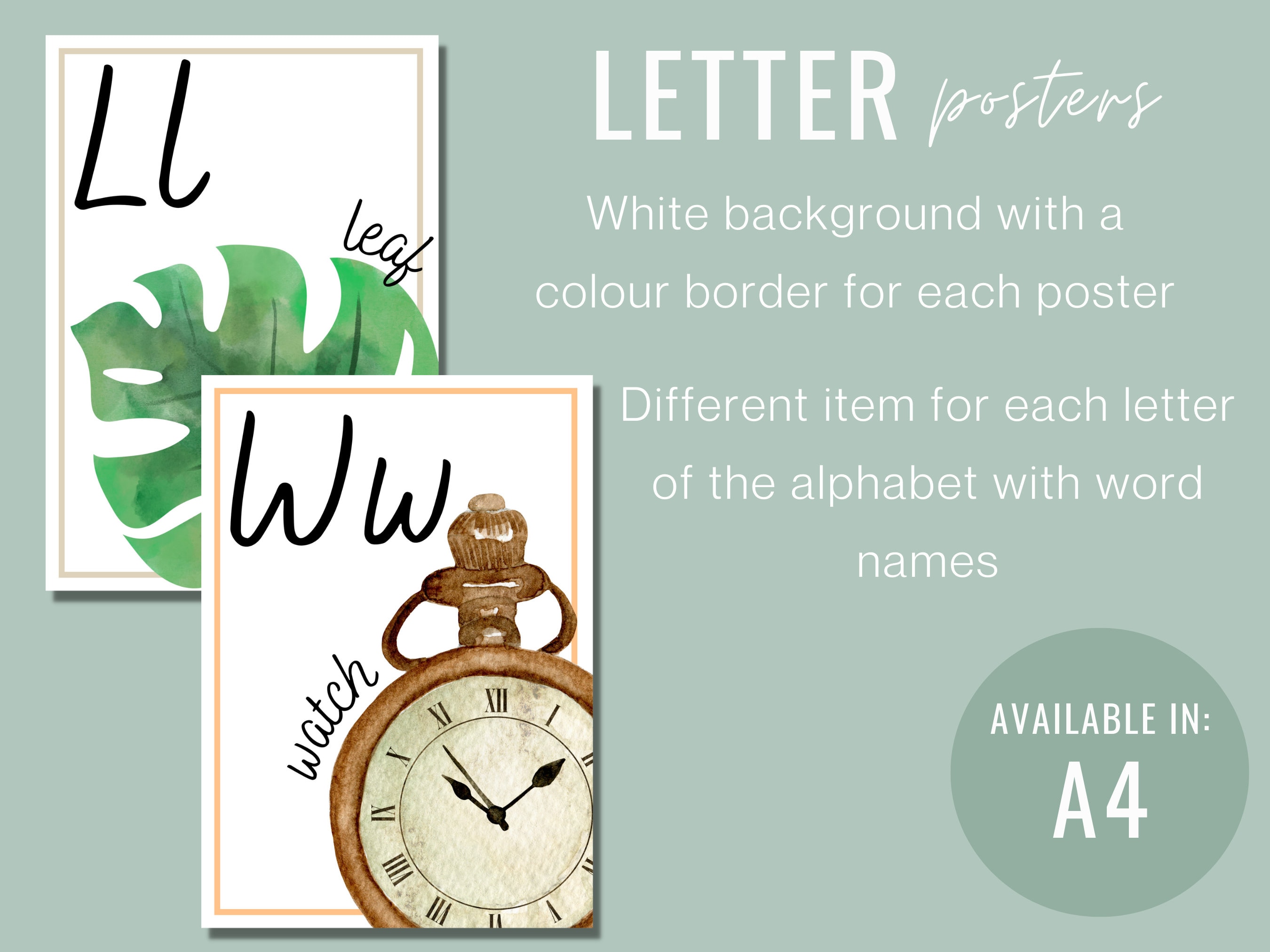 Printable Alphabet Bundle Alphabet Decor Bundle Alphabet - Etsy