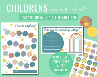 Printable Jungle Reward Chart | Kids Behaviour Chart | Sticker Reward ...