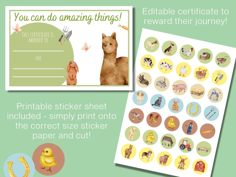 Printable Farmyard Reward Chart | Kids Behaviour Chart | Sticker Reward ...