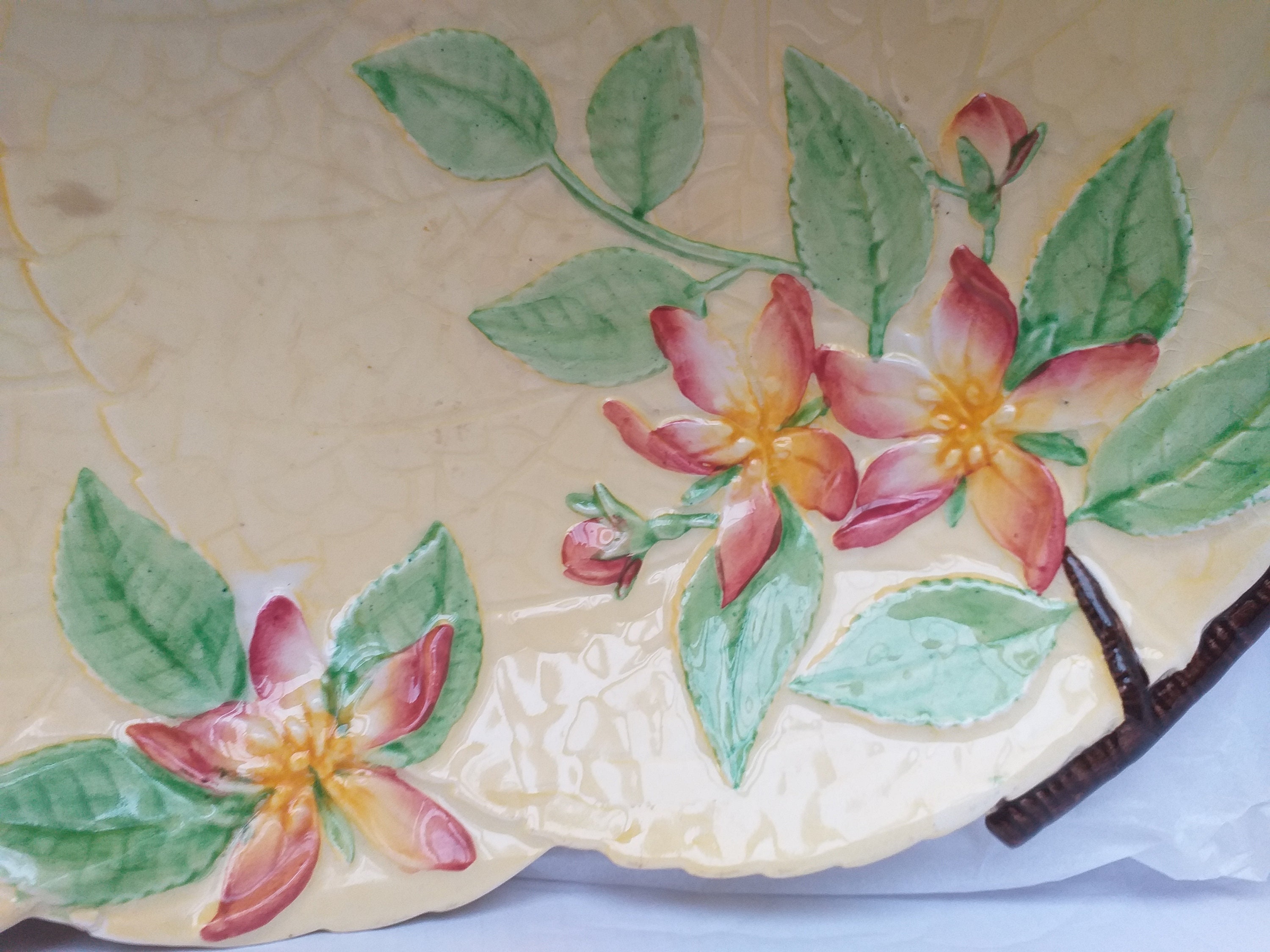 Vintage Carlton Ware Yellow Bowel Apple Blossom Hand Painted | Etsy