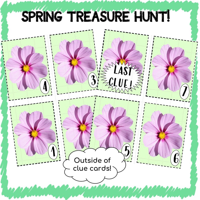 Spring Treasure Hunt Clues - Kids Birthday Activity - Treasure Hunt ...