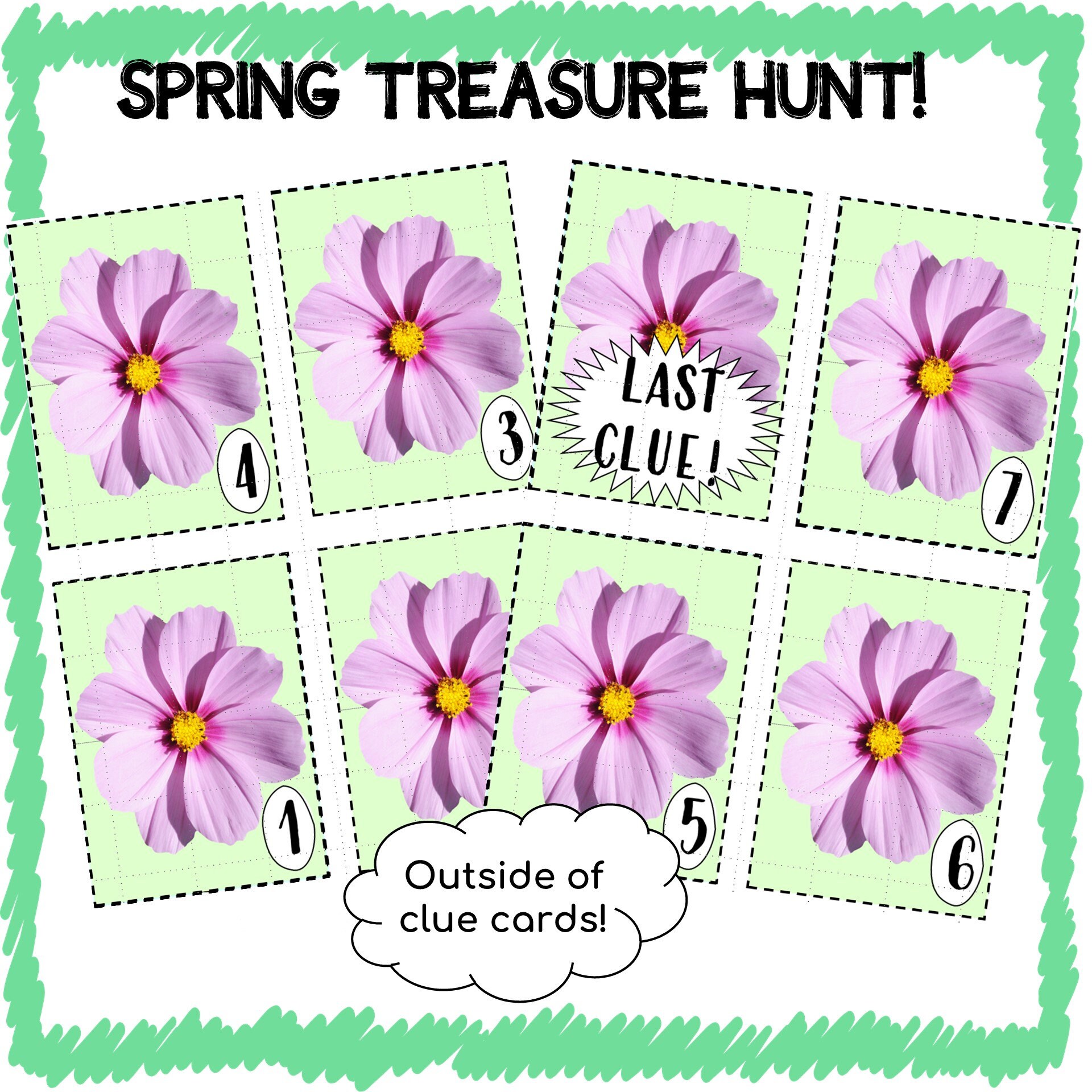 Spring Treasure Hunt Clues - Kids Birthday Activity - Treasure Hunt ...