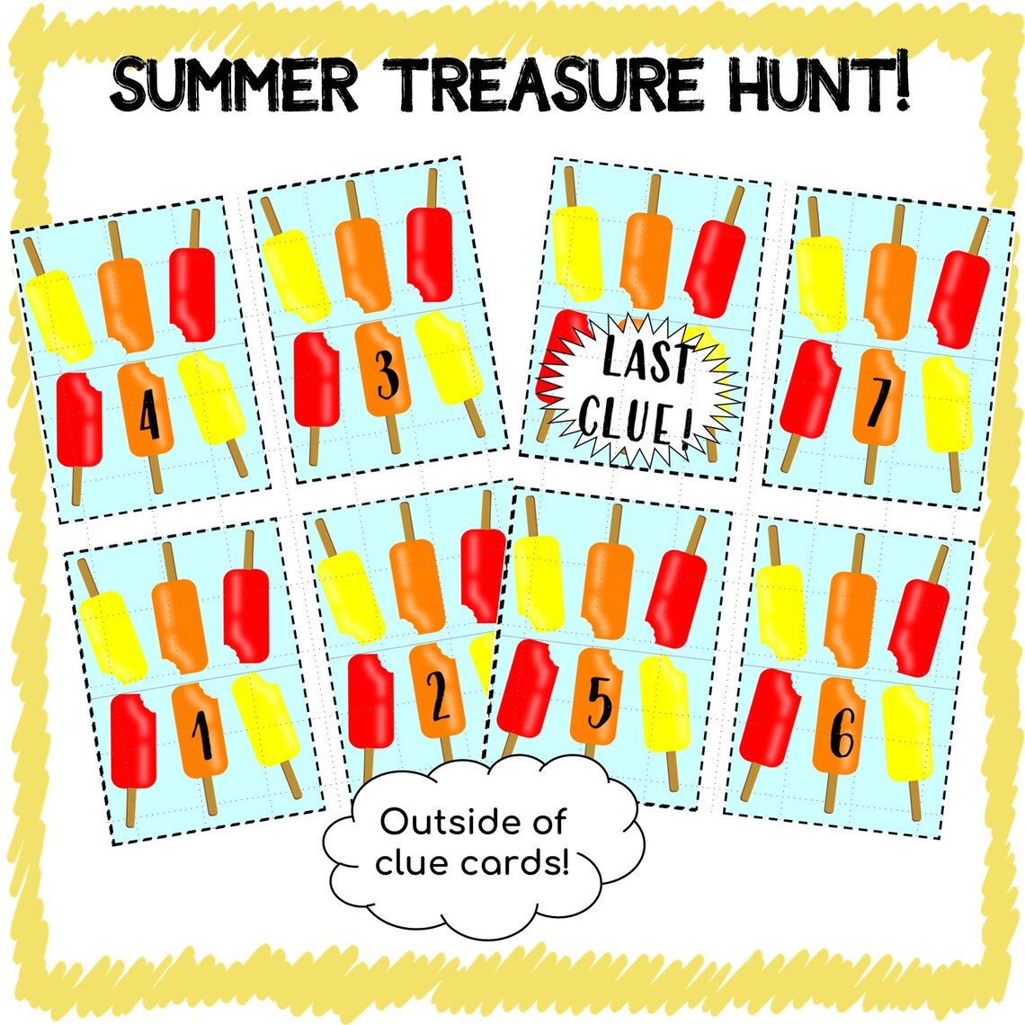 Summer Treasure Hunt Clues - Kids Birthday Activity - Treasure Hunt ...