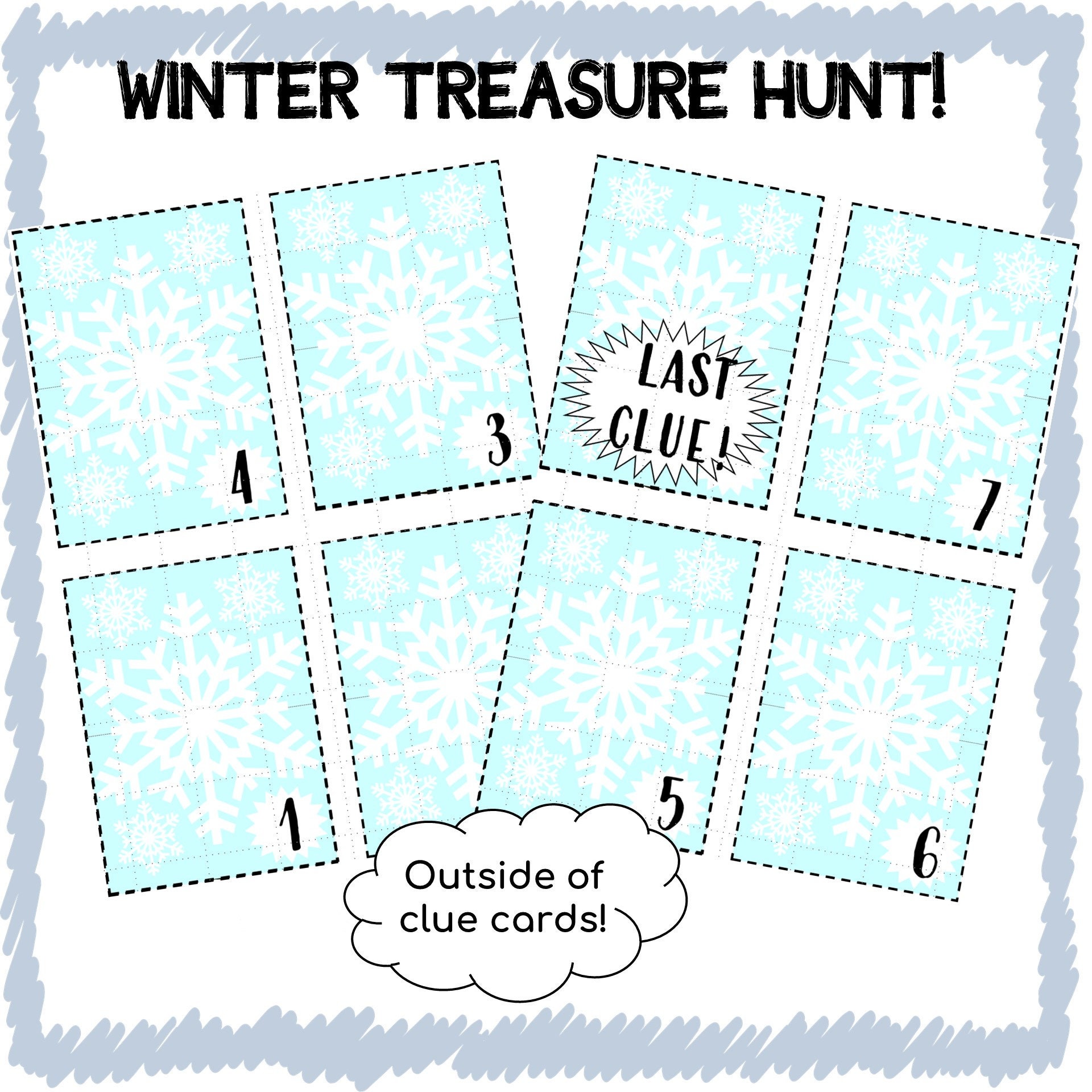 Winter Treasure Hunt Clues - Kids Birthday Activity - Treasure Hunt ...