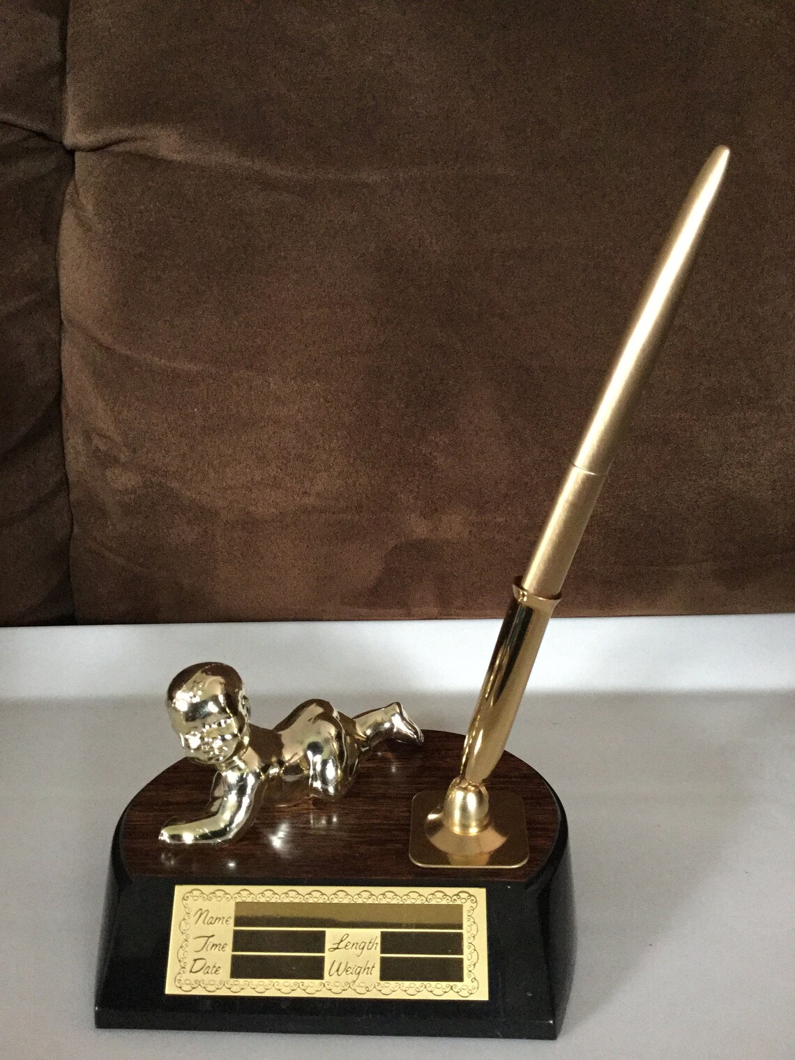 Personalized Baby Trophy Pen Set - Etsy