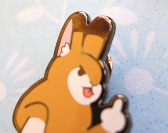 Rude Bunny Enamel Pin - Etsy