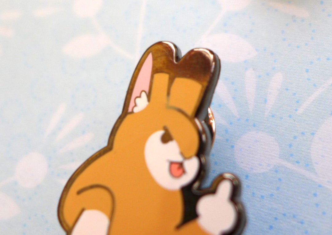 Seconds Rude Bunny Enamel Pin - Etsy