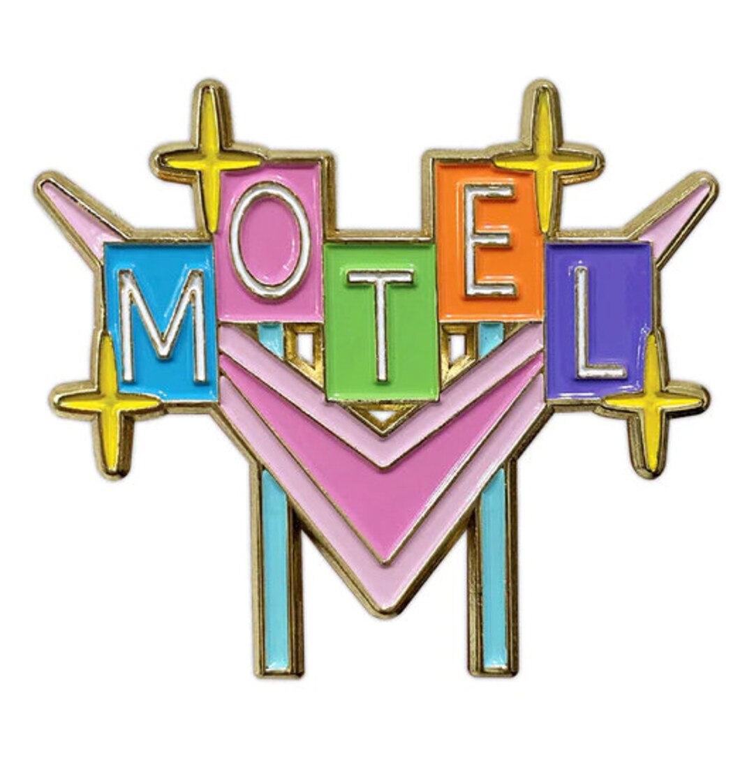 Retro Mid-century Vintage 1950s Motel Sign Enamel Pin - Etsy