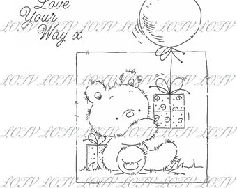 Bear Digi Stamp | Etsy