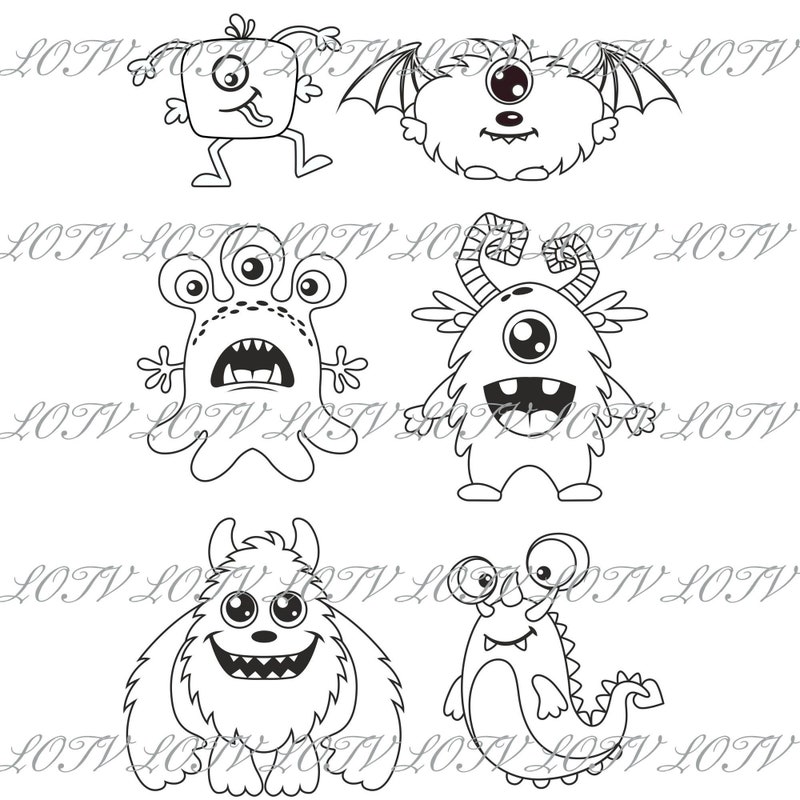 Monster Stamps - Etsy