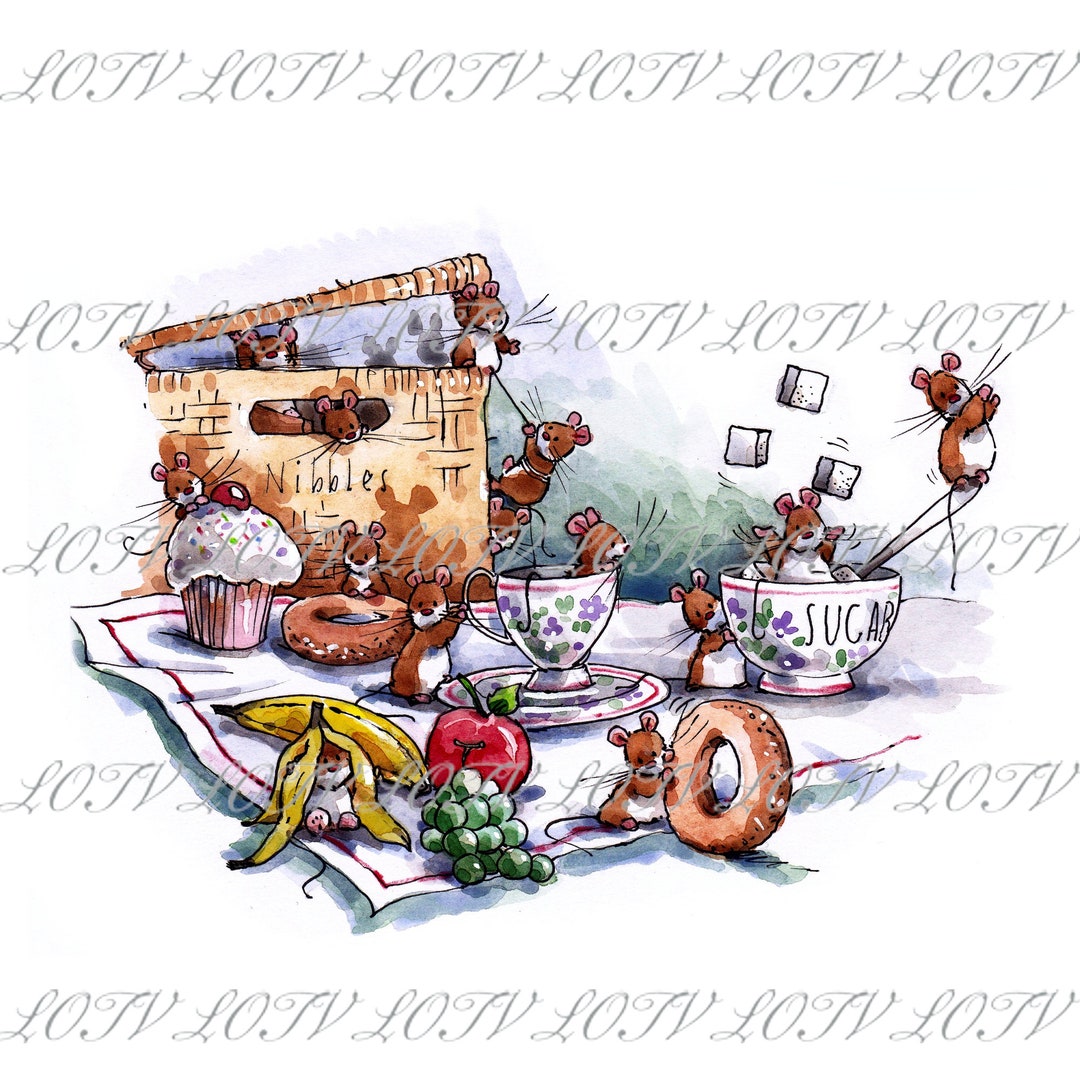 LOTV Full Colour Simply Print - IH - Mice on a Picnic, 3 Page PDF Ready ...