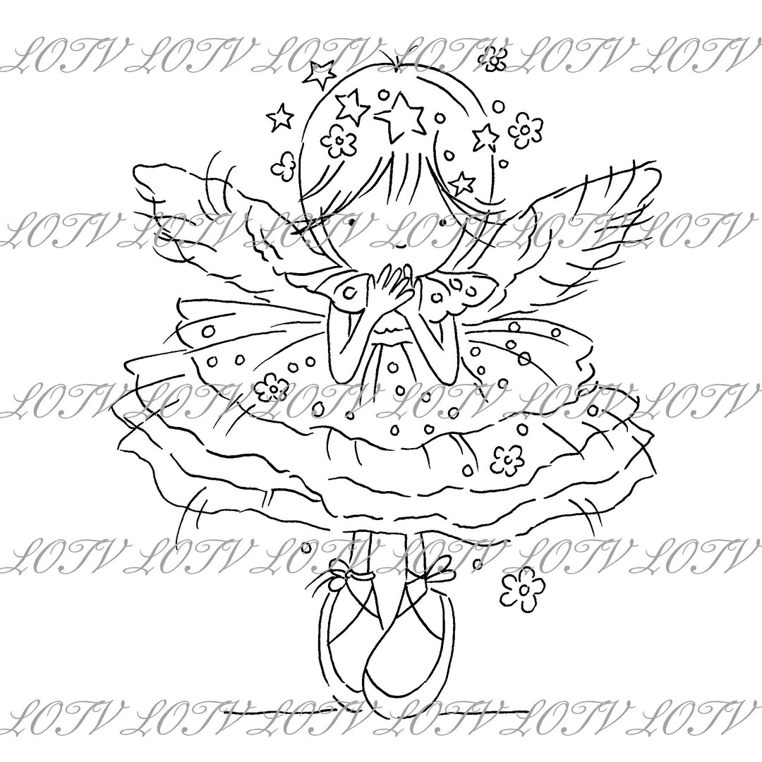 LOTV Digi Stamp - AS - Fairy Lily Sparkle, JPEG, Cute, Girl, Birthday ...