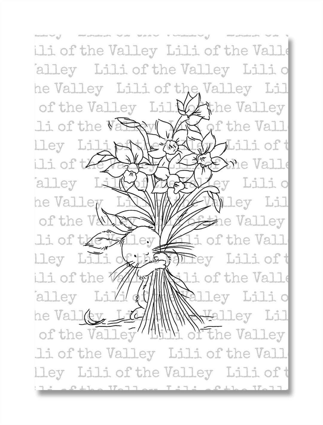 LOTV Digi Stamp - Bunny Blooms, JPEG - Etsy