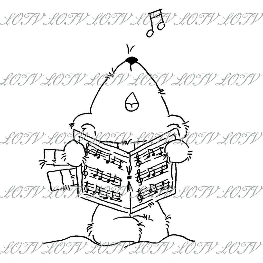 LOTV Digi Stamp GC Carol Singing Mouse, JPEG - Etsy