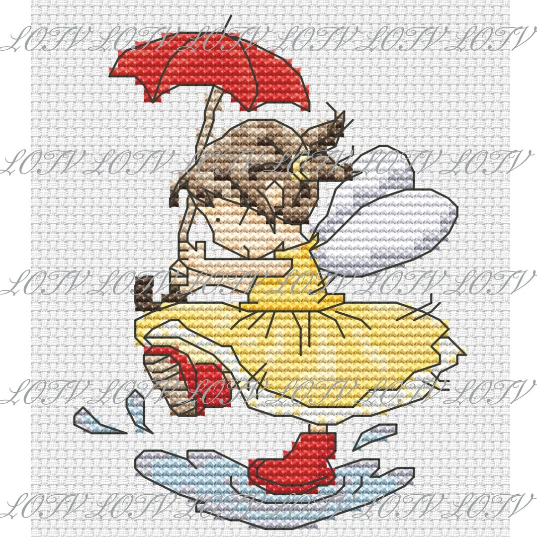 LOTV Cross Stitch April Fairy Downloadable Chart PDF Pattern - Etsy