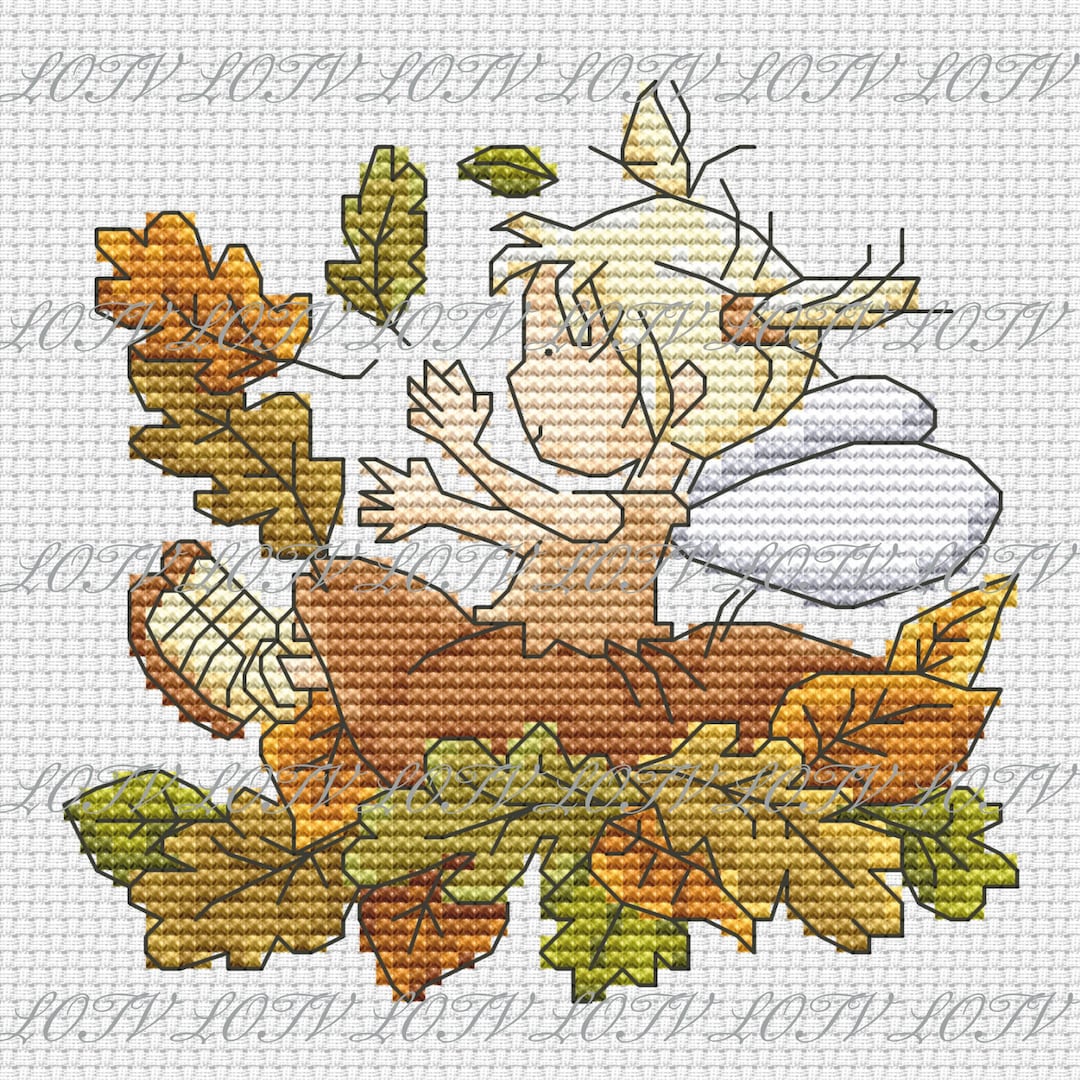 September Fairy Cross Stitch Downloadable Chart PDF Pattern - Etsy