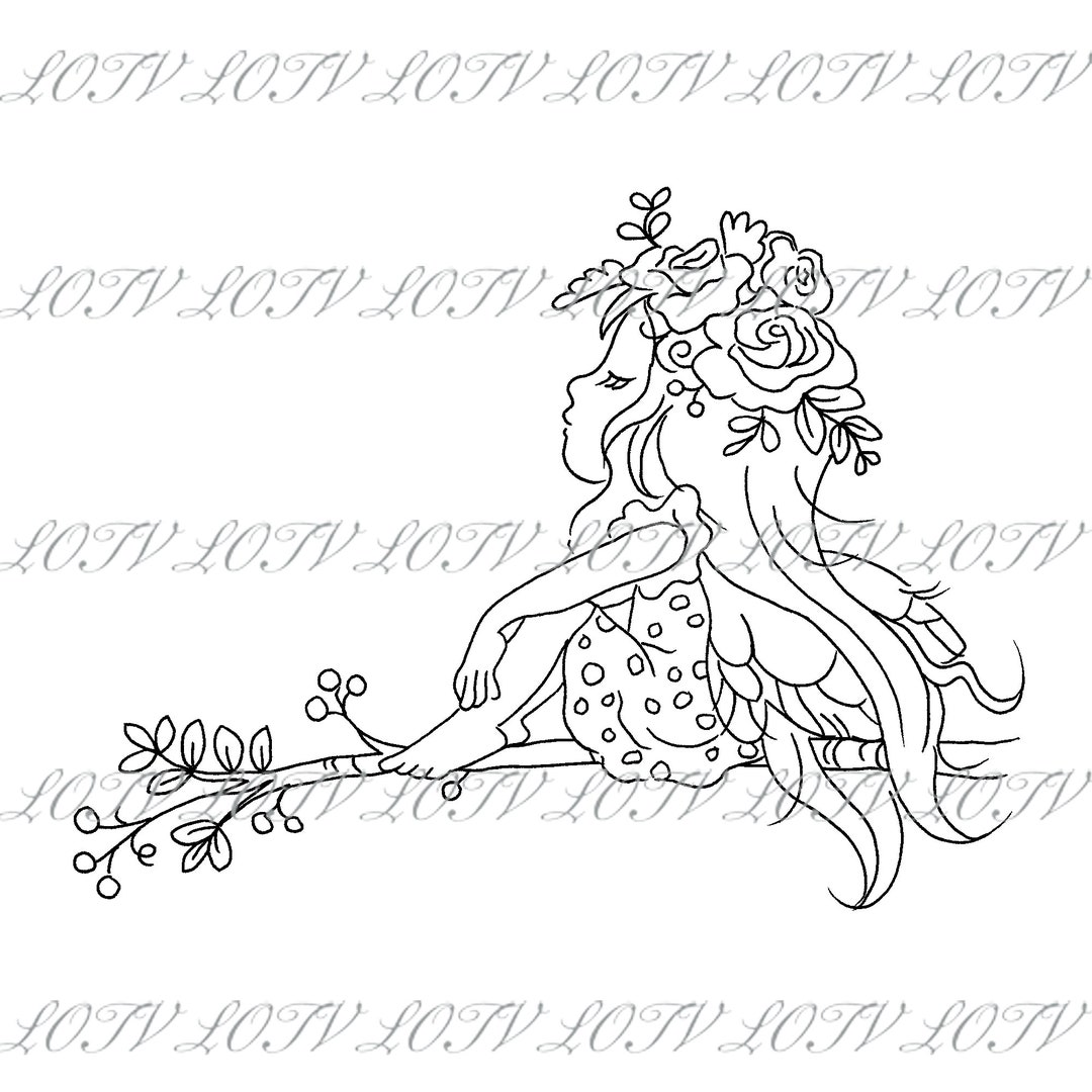 LOTV Digi Stamp - AS - Fern Fairy, Jpg, Png, Digital, Artwork - Etsy