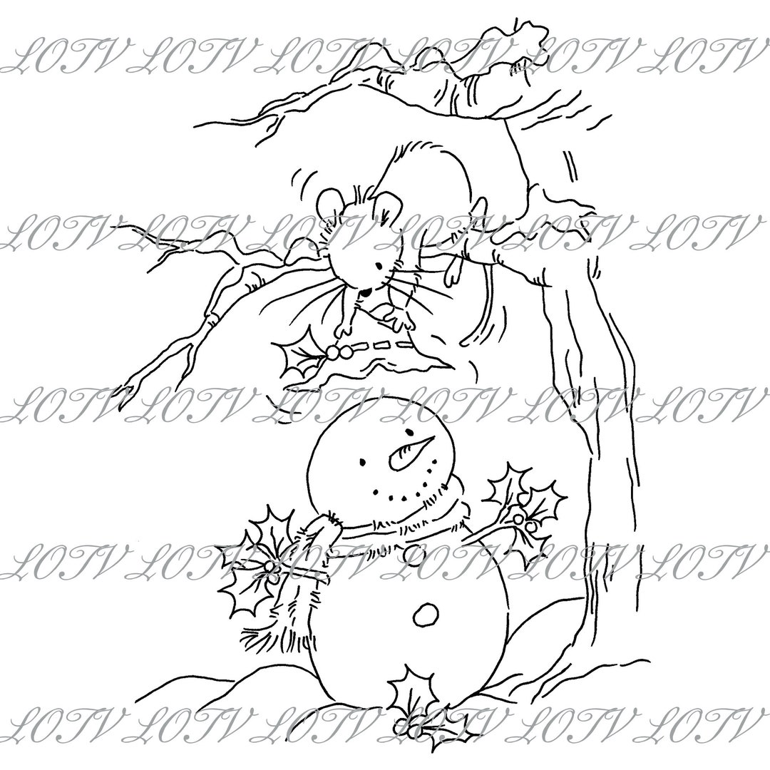 Lili of the Valley Digi Stamp Christmas Snowman, JPEG, Christmas, Xmas ...