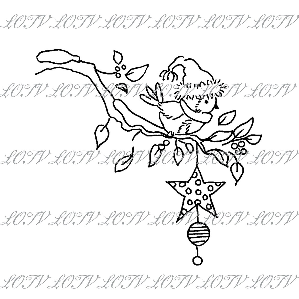 Lili of the Valley Digi Stamp GC Woodland Robin Star - Etsy