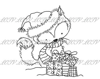 Fox Digital Stamp | Etsy