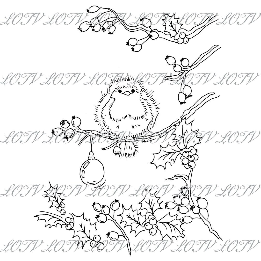 LOTV Digi Stamp - Christmas Robin, JPEG, Christmas, Xmas, Noel, Festive ...