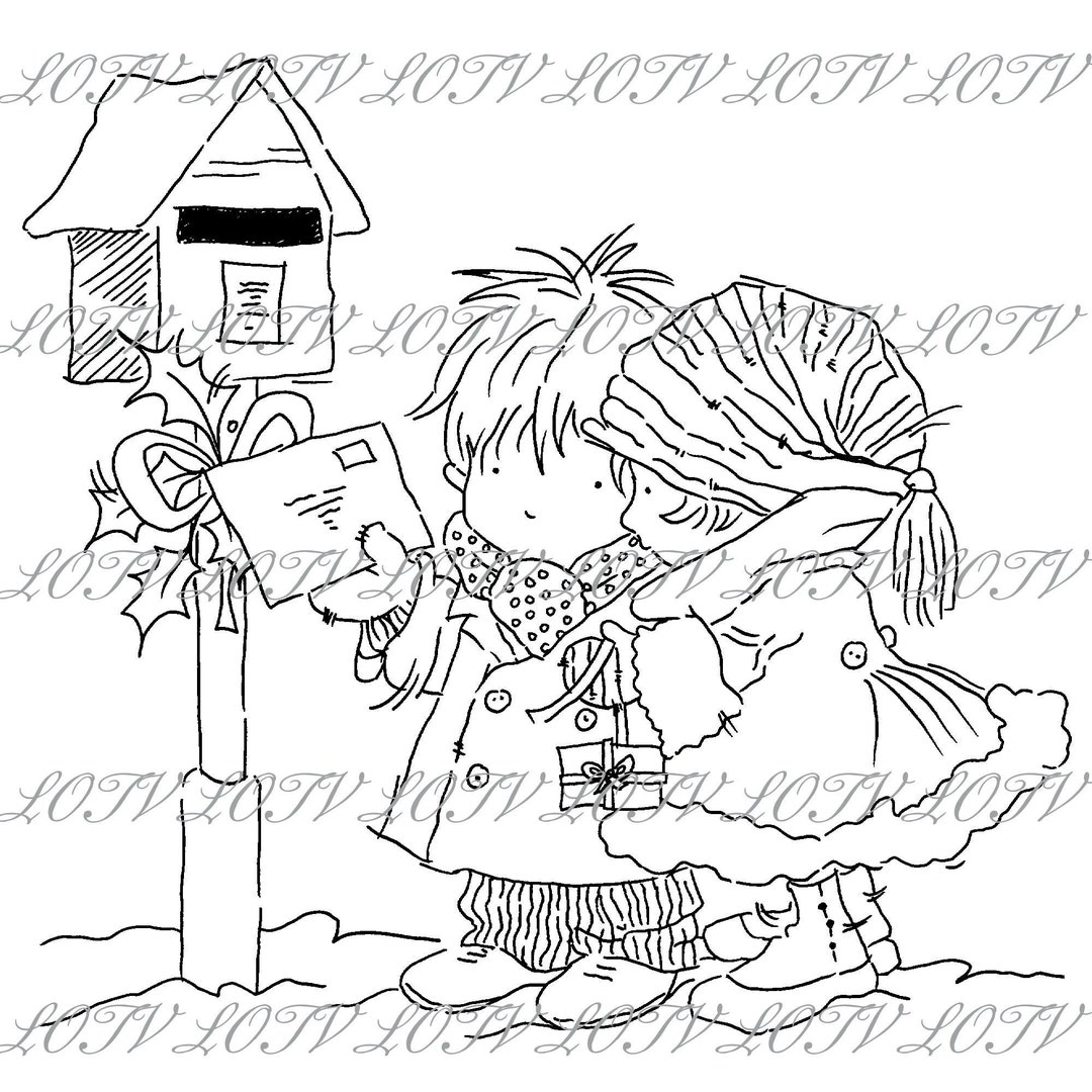 LOTV Digi Stamp AS Festive Post - Etsy UK