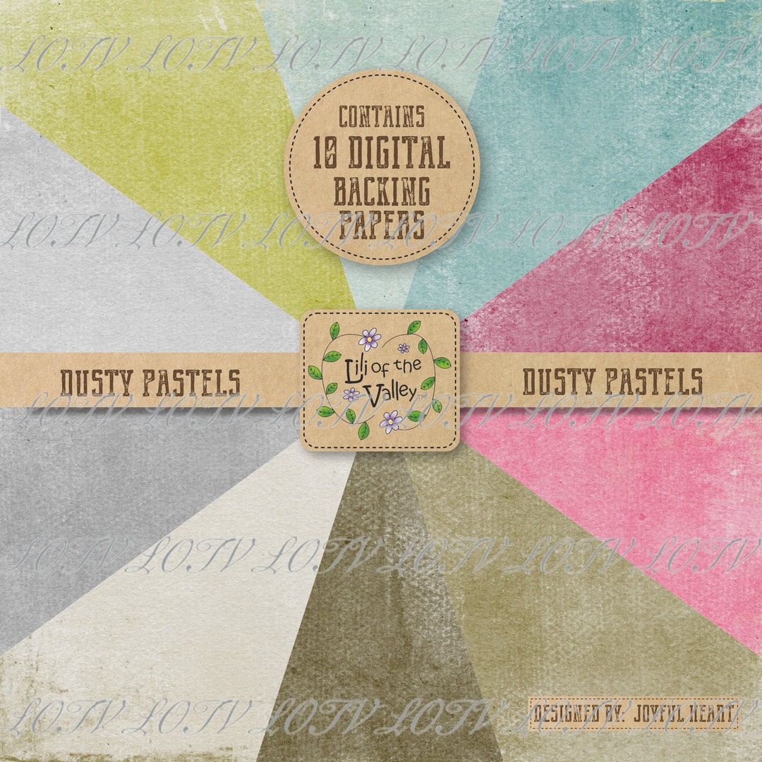 LOTV Backing Paper Set - Dusty Pastels, JPEG, Digital - Etsy