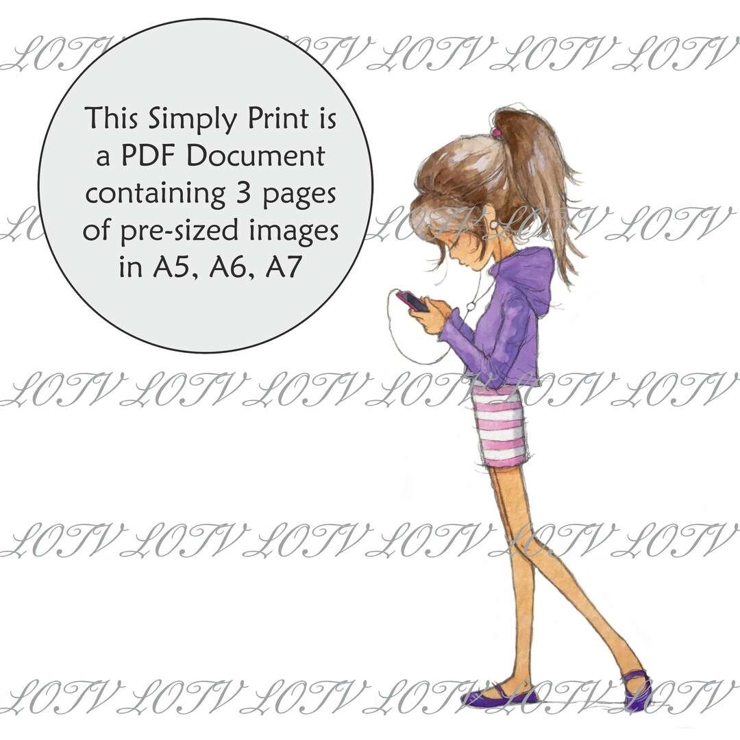 LOTV Full Colour Simply Print AS Jasmine Phone, 3 Page PDF Ready to ...
