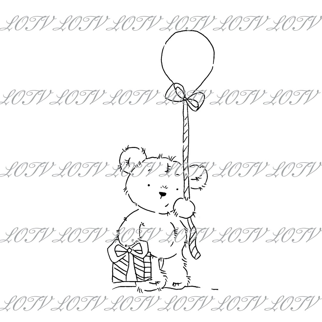 LOTV Digi Stamp AS Happy Bears 5, JPEG, Cute, Bear, Birthday, Sweet ...