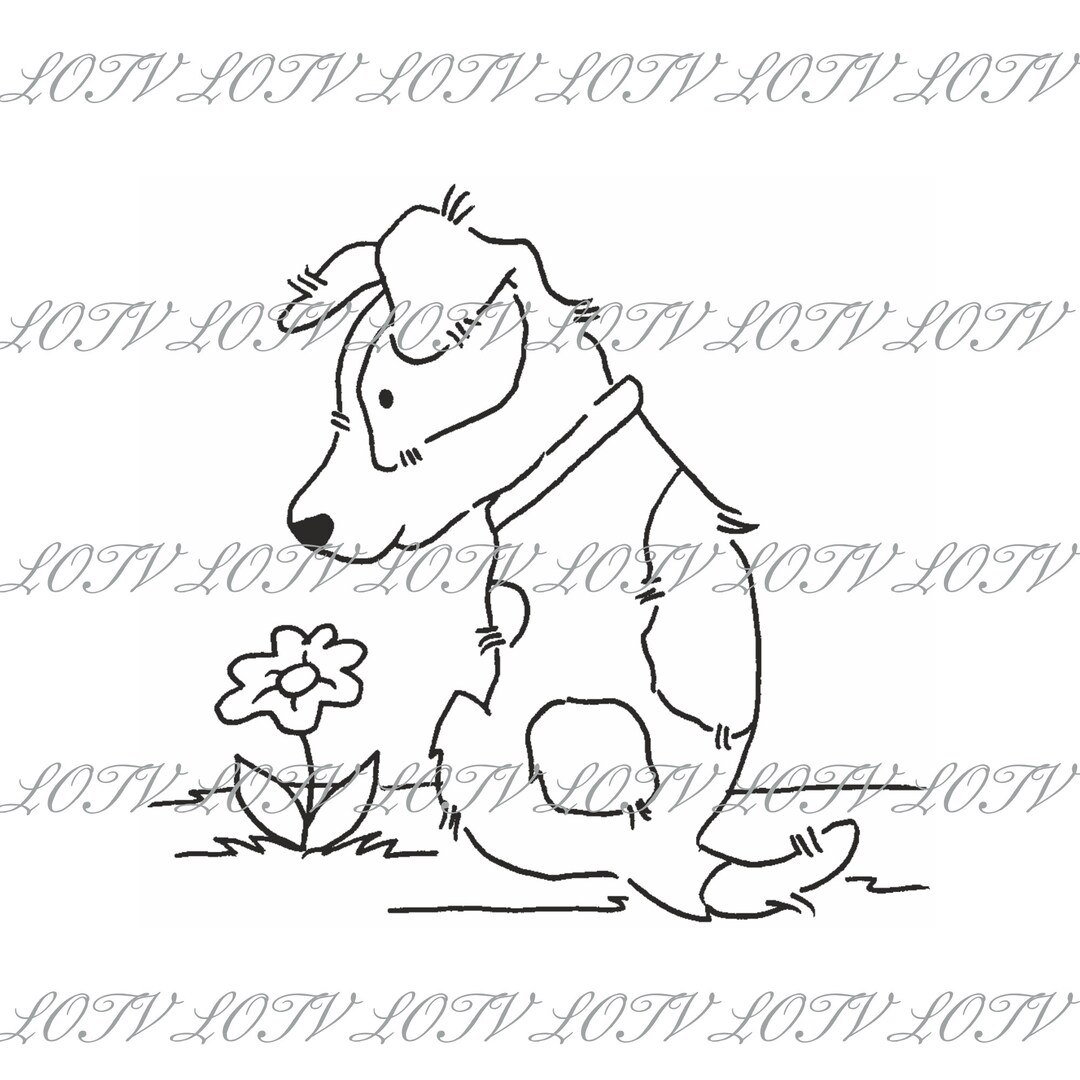 LOTV Digi Stamp AS Jack Russell Thinking, JPEG, Cute, Dog, Birthday ...